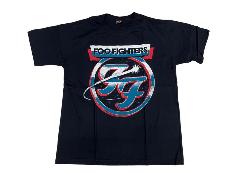 Camiseta Foo Fighters Logo Banda de Rock Blusa Adulto Unissex Pz013 BM ...