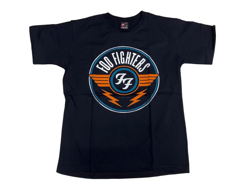Camiseta Foo Fighters Logo Banda de Rock Blusa Adulto Unissex Pz014 BM ...