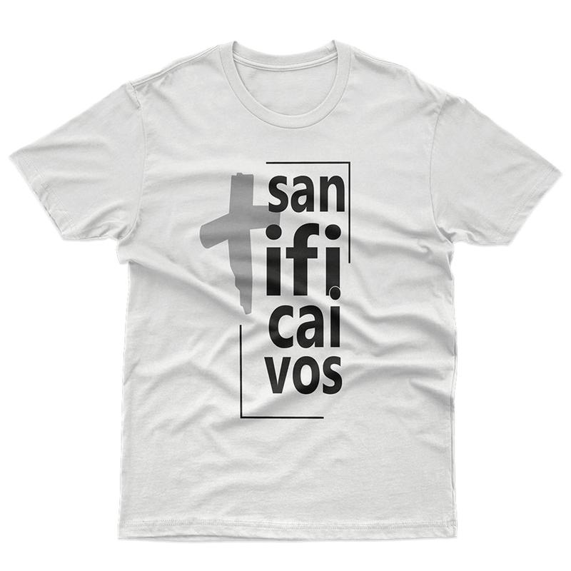 Camiseta Gospel Evangélica Santificai Vos - Teu Reino Style - Camiseta ...