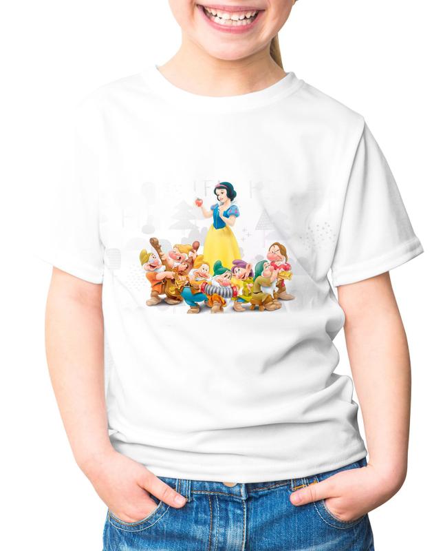 Camiseta Infantil Branca de Neve e os Sete Anões Princesa Desenho ...