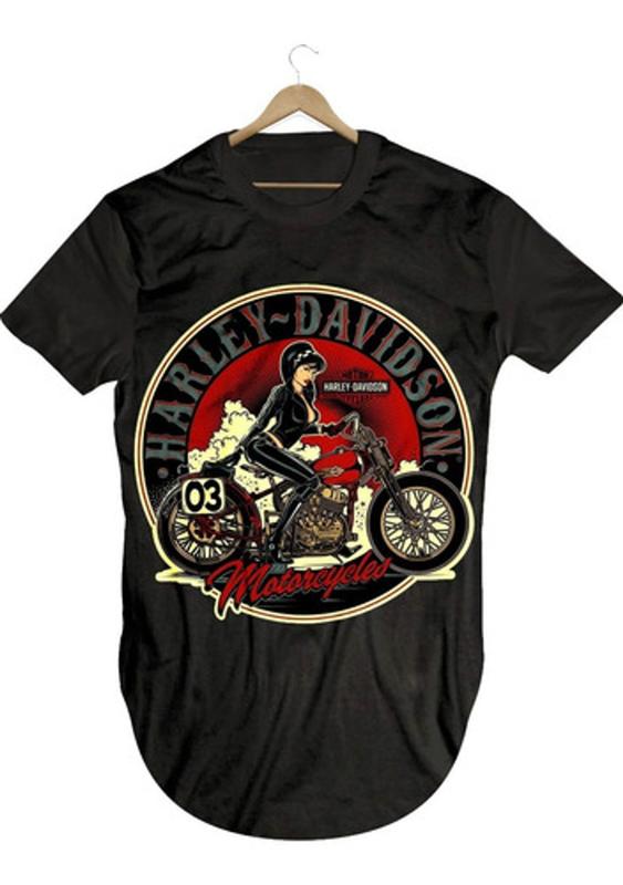 Camiseta Longline Motoqueiro Moto Harley Davidson Premium - smoke ...
