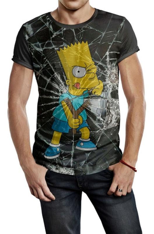 Camiseta Masculina Bart Simpson The Simpsons Ref:306 - smoke - Camiseta ...