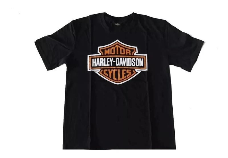 Camiseta Moto Harley Davidson Moto Clube Motoqueiro Logo Blusa Adulto ...