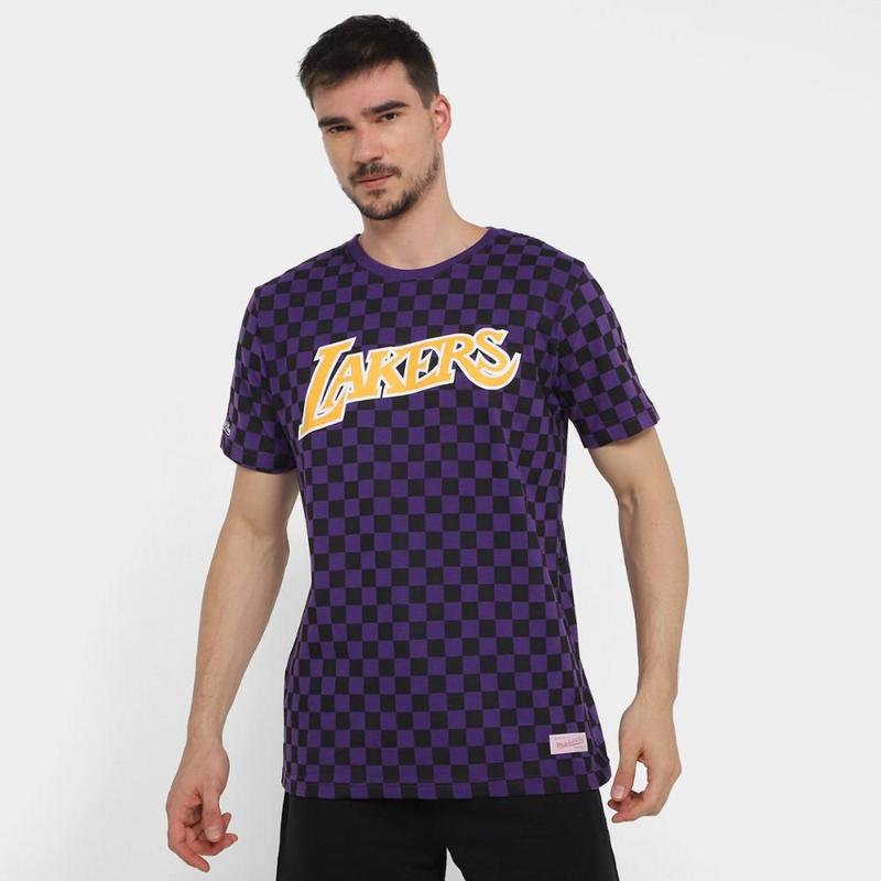 Camiseta NBA Los Angeles Lakers Mitchell & Ness Básica Masculina ...