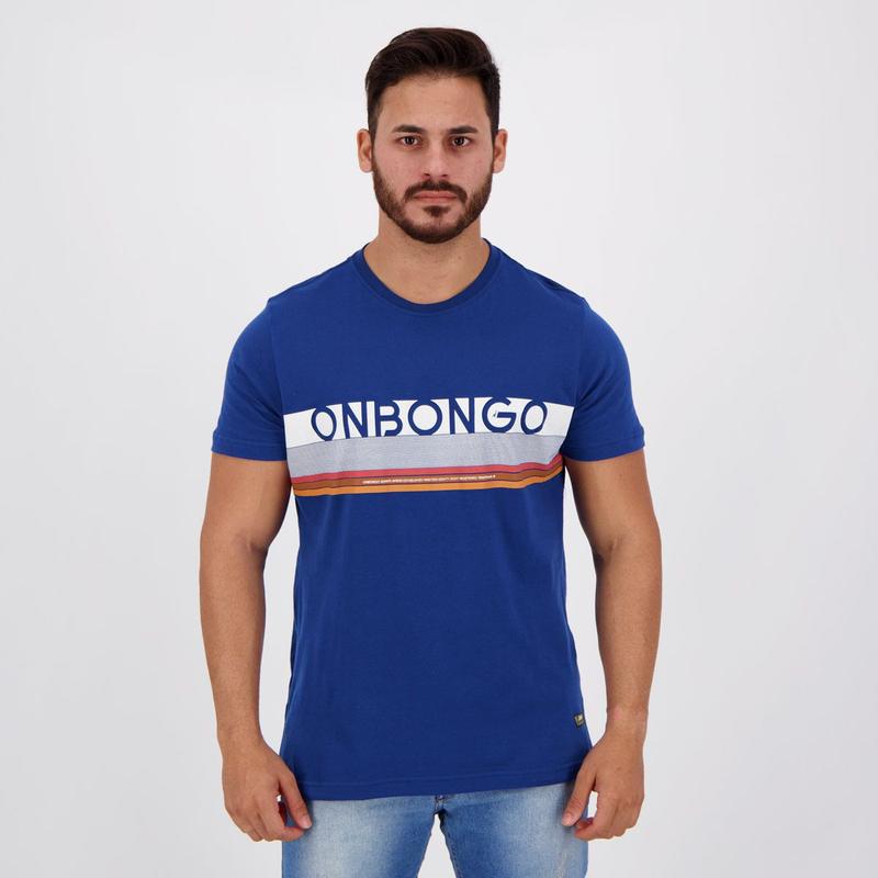Camiseta Onbongo Basic Print Azul - Camisa e Camiseta Esportiva ...