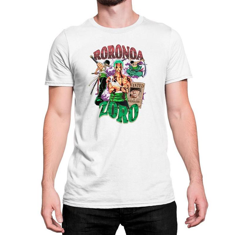 Camiseta One Piece Roronoa Zoro Samurai Wanted Money - MECCA - Camiseta ...