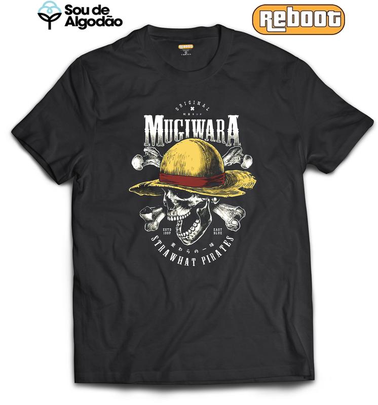 Camiseta One Piece Straw Hat Luffy Anime Adulto Infantil 100%Algodão ...