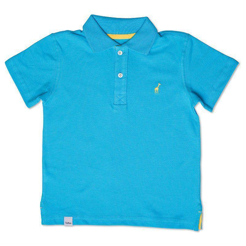 Camiseta Polo Infantil Azul Turquesa Toffee - Nº04 - Camisa Polo ...