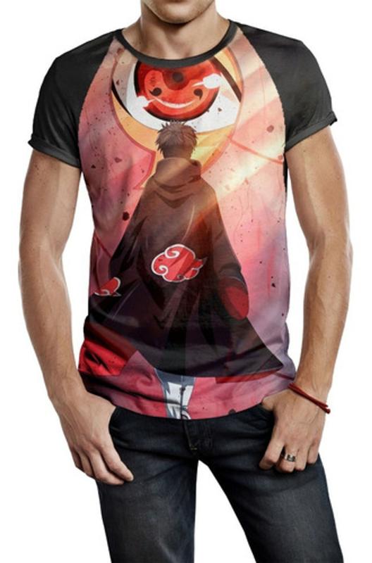 Camiseta Raglan Masculina Tobi Akatsuki Obito Uchiha Ref:600 - smoke - Camiseta Masculina ...