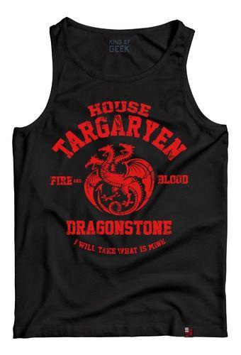Camiseta Regata House Targaryen Game Of Thrones Camisa Got - king of ...
