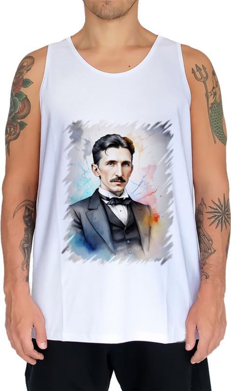 Camiseta Regata Nikola Tesla Físico Inventor Eletrecidade 9 - Kasubeck ...