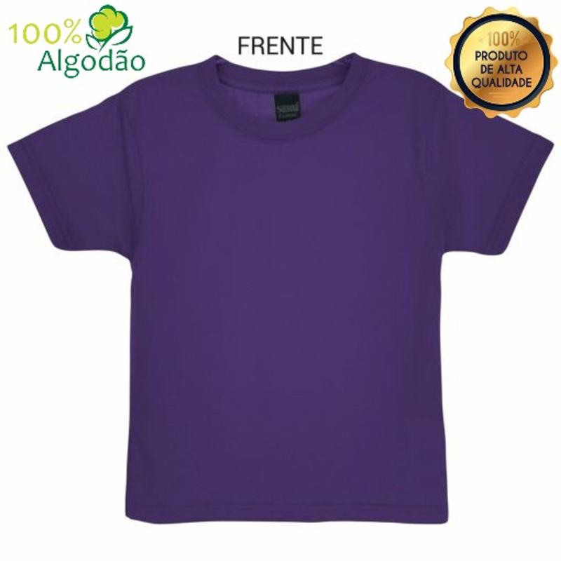 Camiseta Roxa Básica Camisa Unissex 100% Algodão Premium - LP Malhas ...