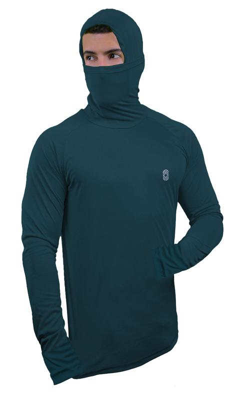 Camiseta Skube Com Máscara e Capuz Proteção UV 50+ Dry Fit Segunda Pele ...