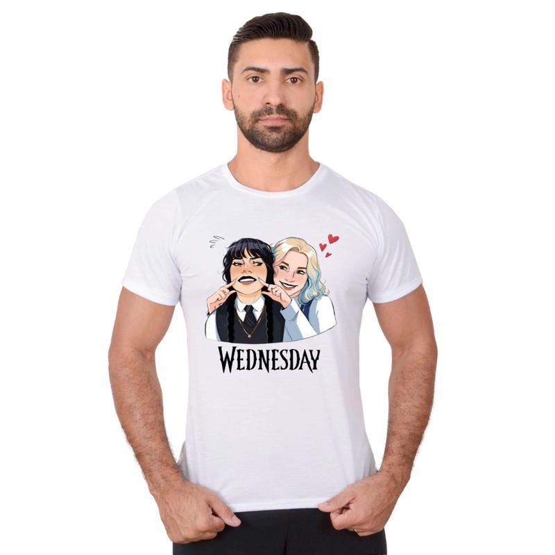 Camiseta Wandinha e Enid Família Addams Aesthetic Unissex Masculina ...