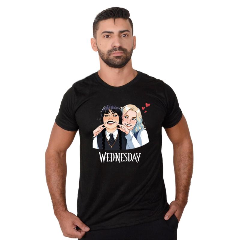 Camiseta Wandinha e Enid Família Addams Aesthetic Unissex Masculina ...