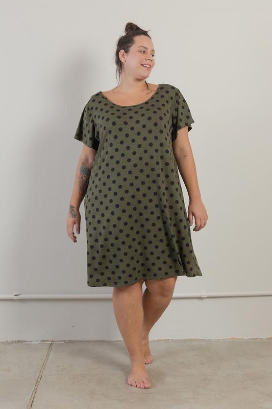 Camisola Evasê Poá Plus Size - Bold Sleep - Camisola Plus Size ...