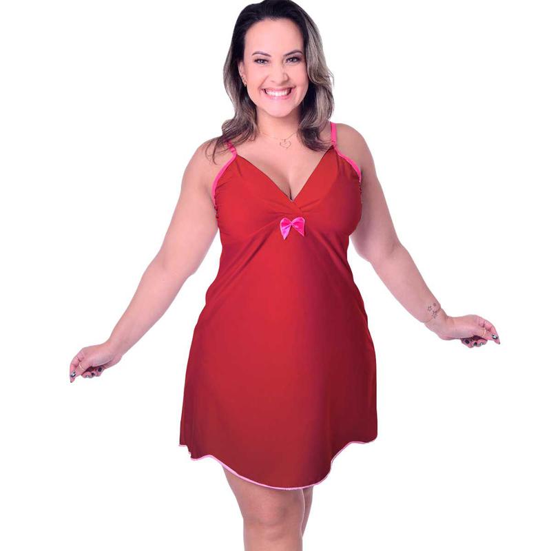 Camisola Plus Size Lisa Sem Bojo Em Liganete G1 ao G5 - 1UPLingerie ...