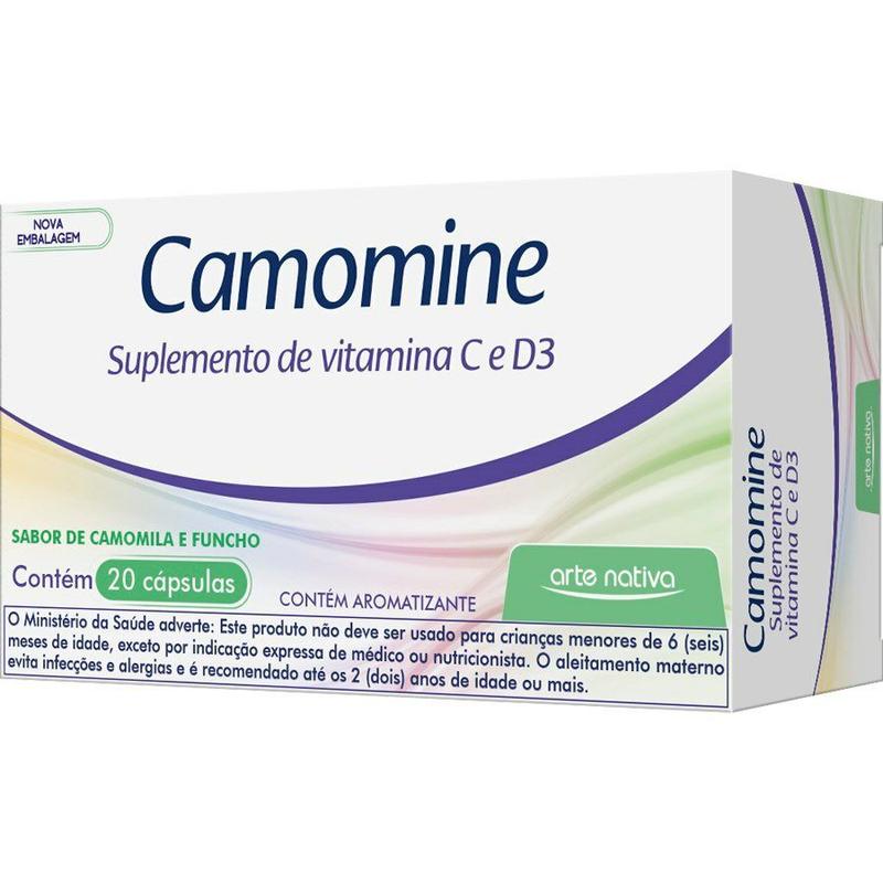 Camomine c/20 cápsulas - ARTE NATIVA - Multivitamínico / Polivitamínico ...