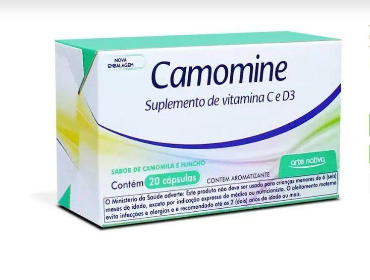 Camomine Vitamina C D3 20cap Alivio Dor Primeira Dentição - Arte Nativa ...
