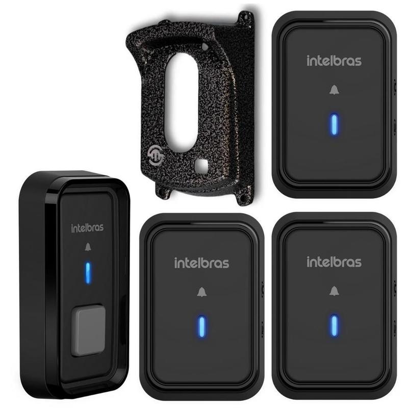 Campainha Intelbras Sem Fio Cib 101 Para 3 Salas E Protetor - Campainha ...
