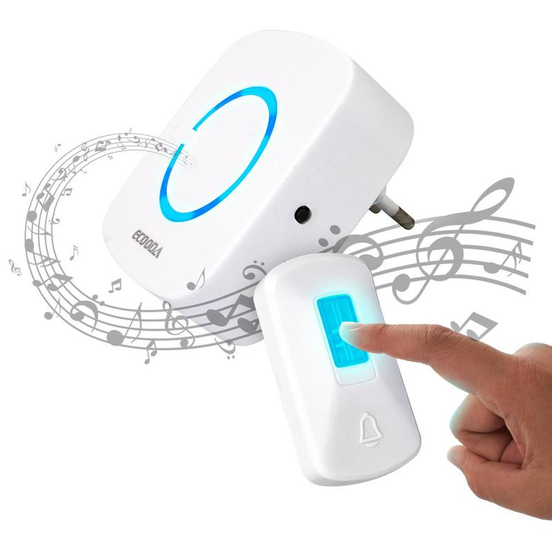 Campainha Para Casa Tomada Wireless Sem Fio Longo Alcance - Ecooda ...
