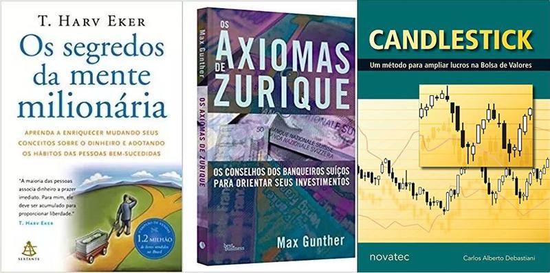 Candlestick + Os segredos da mente milionaria + Os axiomas de Zurique ...