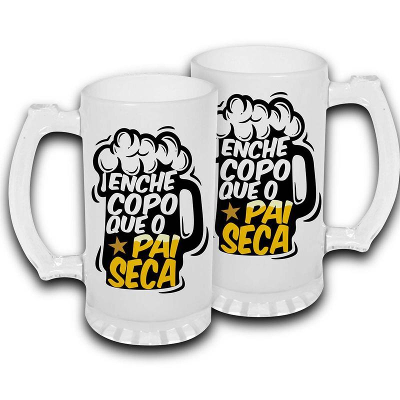 Caneca Chopp Cerveja Vidro Jateado Presente Personalizado - Sublime - Caneca de Cerveja ...