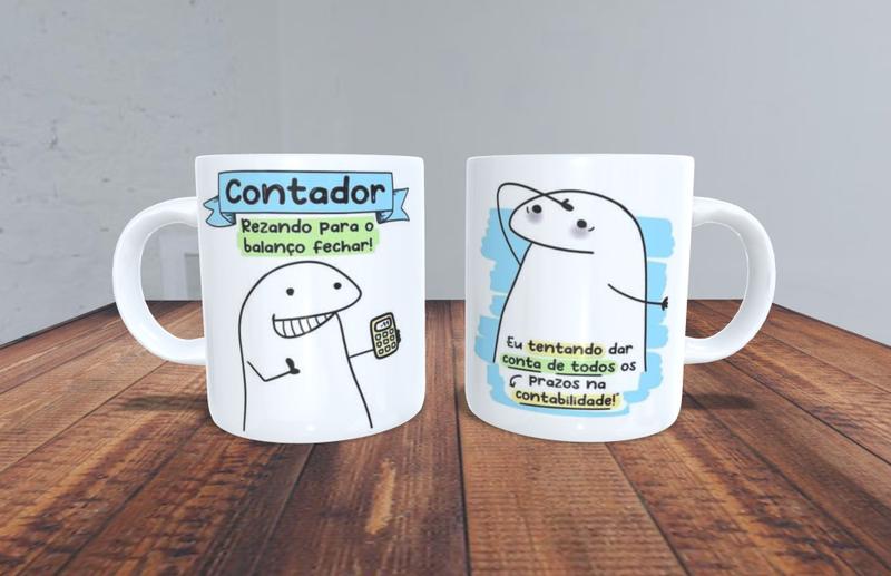Caneca de Porcelana Meme flork profissão Contador - Live - Canecas ...