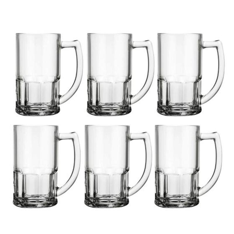 Caneca de vidro com 12 peças para chopp 340ml Jade Original Line ...