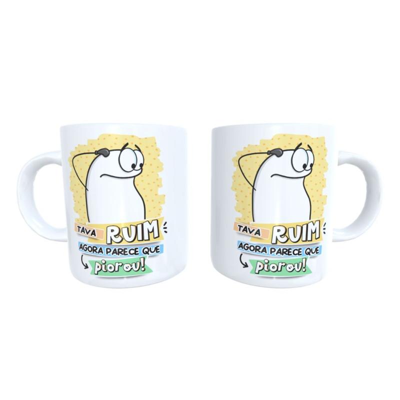 Caneca Decorativa - Flork - Tava Ruim Agora Parece Que Piorou ...