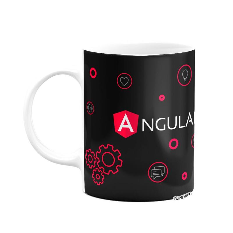 Caneca Dev Angular - Dark White - JPS INFO - Canecas - Magazine Luiza