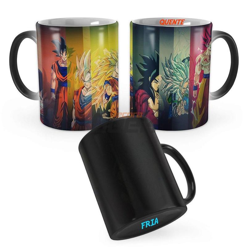 Caneca Mágica Dragon Ball Super Goku Transformações - Decora Geek ...