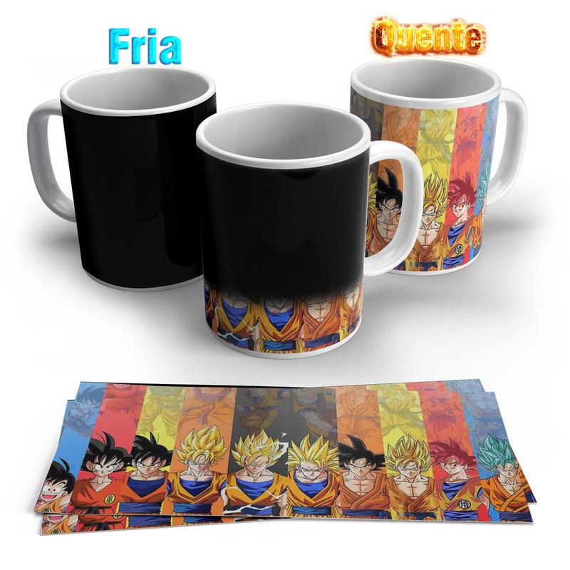 Caneca Mágica Dragon Ball Z Goku Sayajin Fases - Caneca com Estampa ...