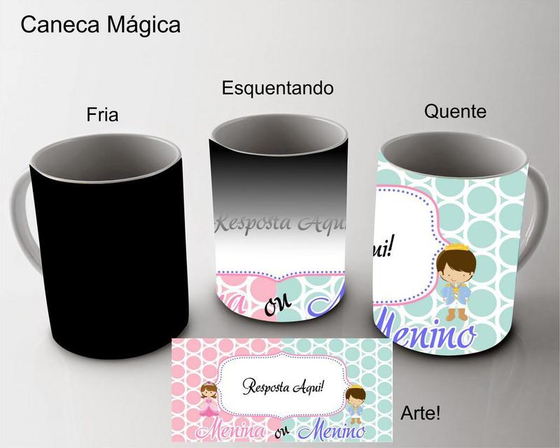 Caneca Mágica (Ideal Para Chá De Revelação) Porcelana - Arte Maiz ...