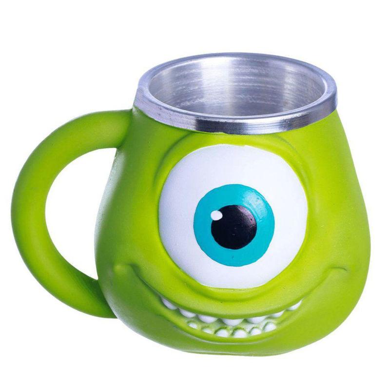 Caneca Mike Wazowski 3D Resina Aço Inox 250Ml Oficial Disney Monstros S ...