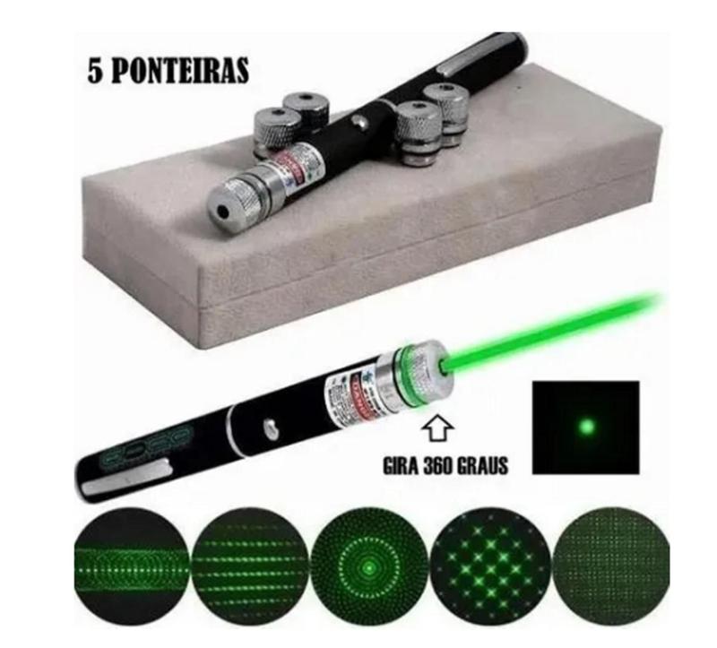 Caneta Laser Pointer Verde Luz Potente Alcance 9km - mais br ...