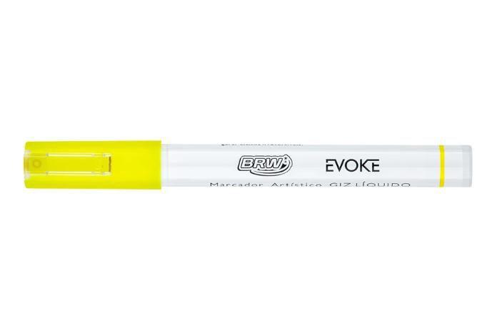 Caneta Marcador Vidro Vitrine Giz Liquido Amarelo 6mm BRW - Caneta ...