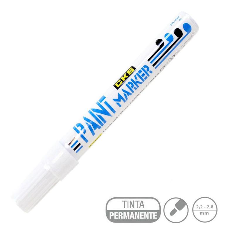 Caneta Permanente CKS- Pneu Borracha Plástico Metal Vidro - Caneta ...