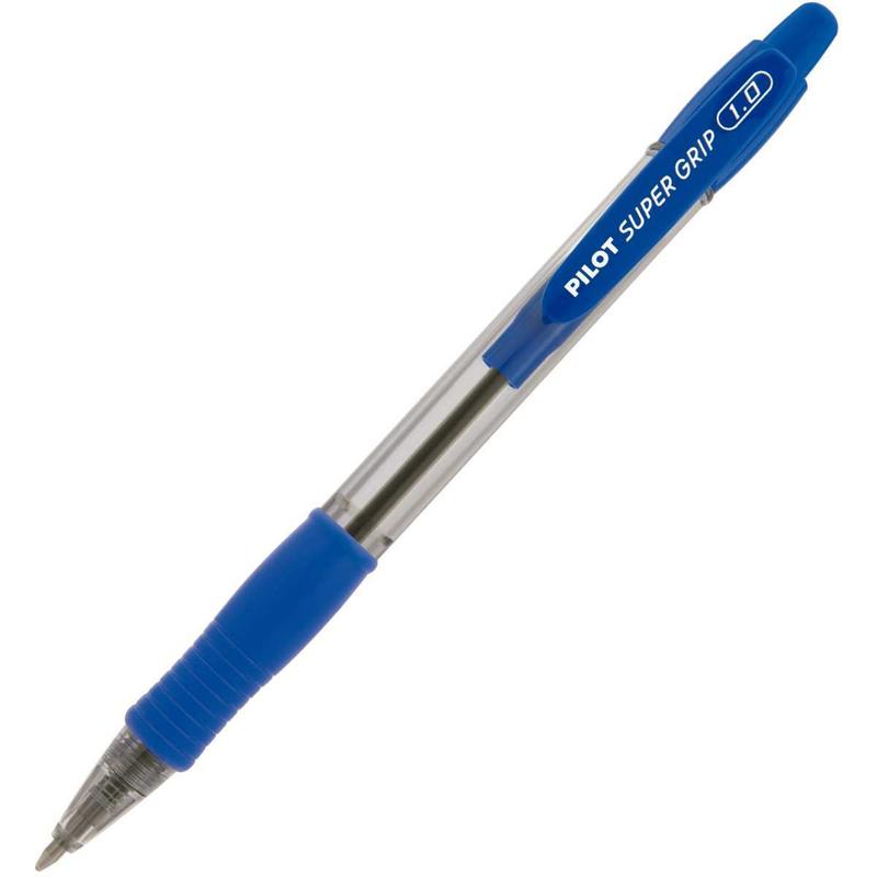 Caneta Retratil Emborrachada BPGP-S Supergrip 1.0MM Azul - Pilot Pen ...