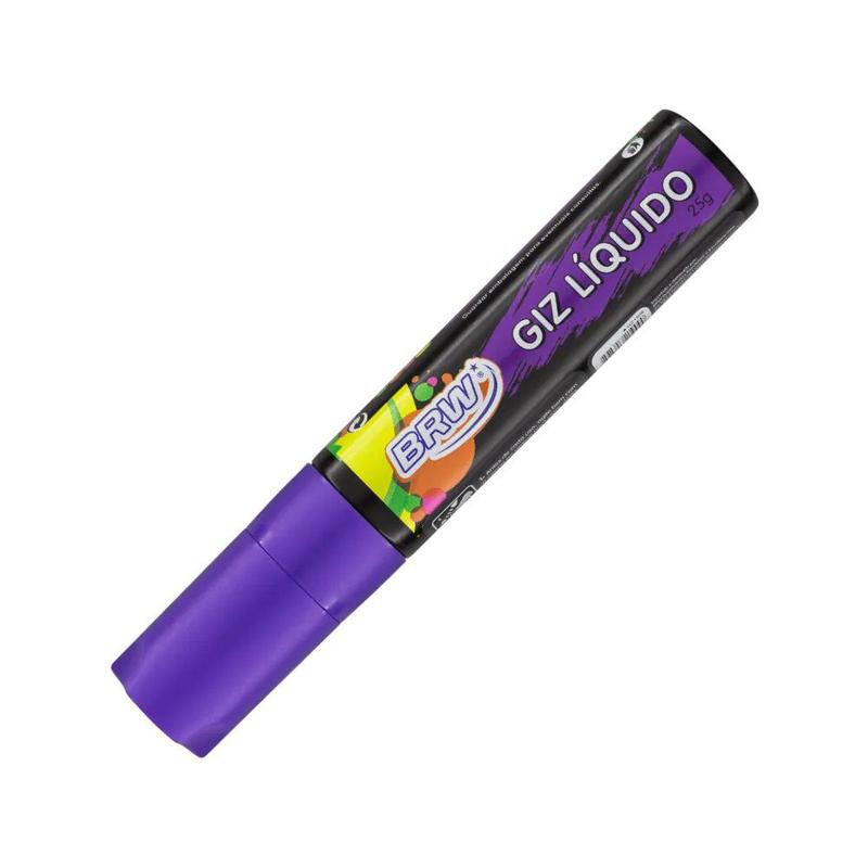 Canetão Giz Liquído 15mm Ponta Chanfrada 25g p/ Lousa Vidros Carros ...
