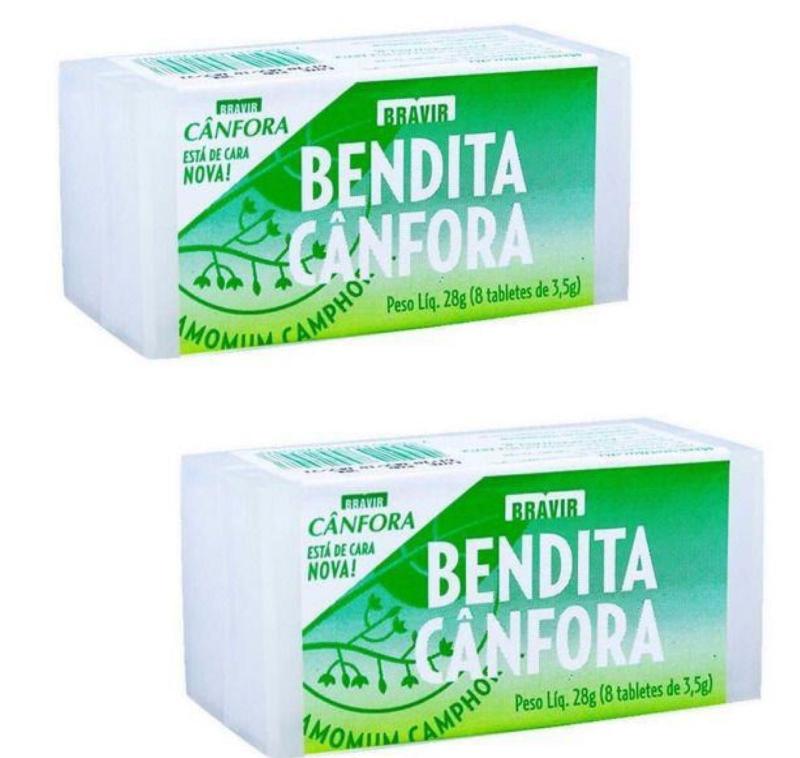 Canfora Bendita Cânfora Com 8 Tabletes 2 Unidades - Bravir ...