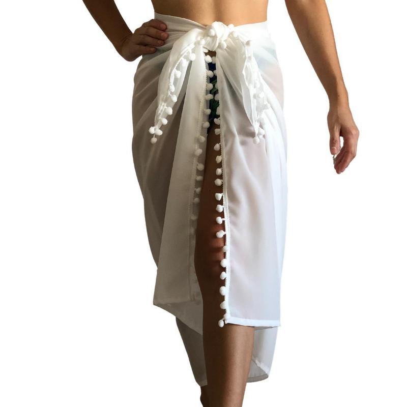 Canga De Praia Branca Bidoo - Canga Feminina - Magazine Luiza