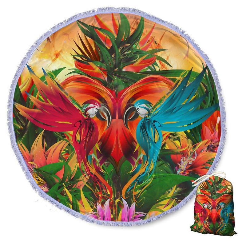 Canga Saida de Praia Redonda com Franja - Araras 1,5m CG-0001 ...