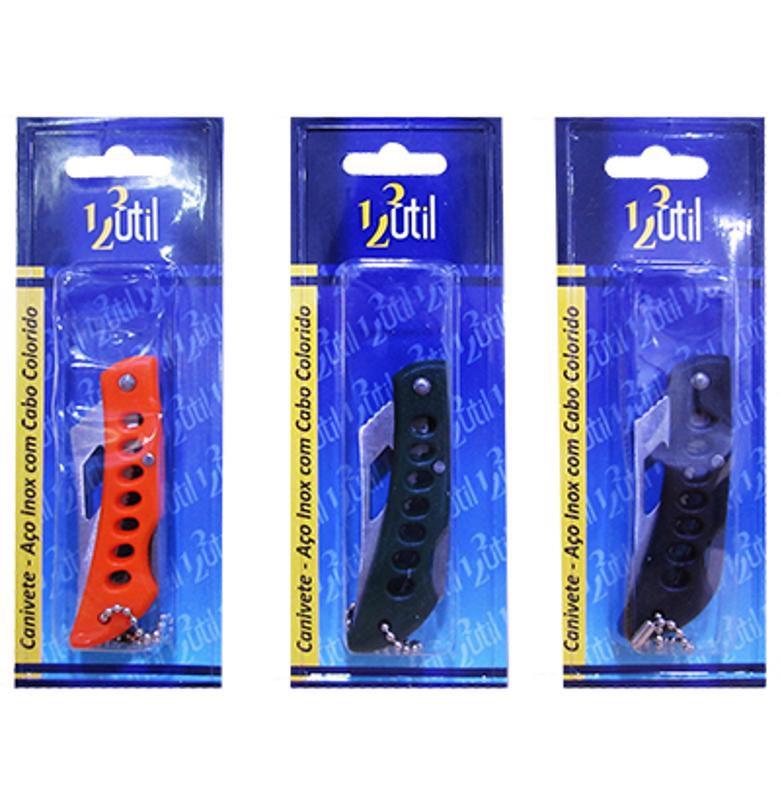 Canivete tático camping de aço inox com cabo plástico 8cm x 1,8cm - 123 ...