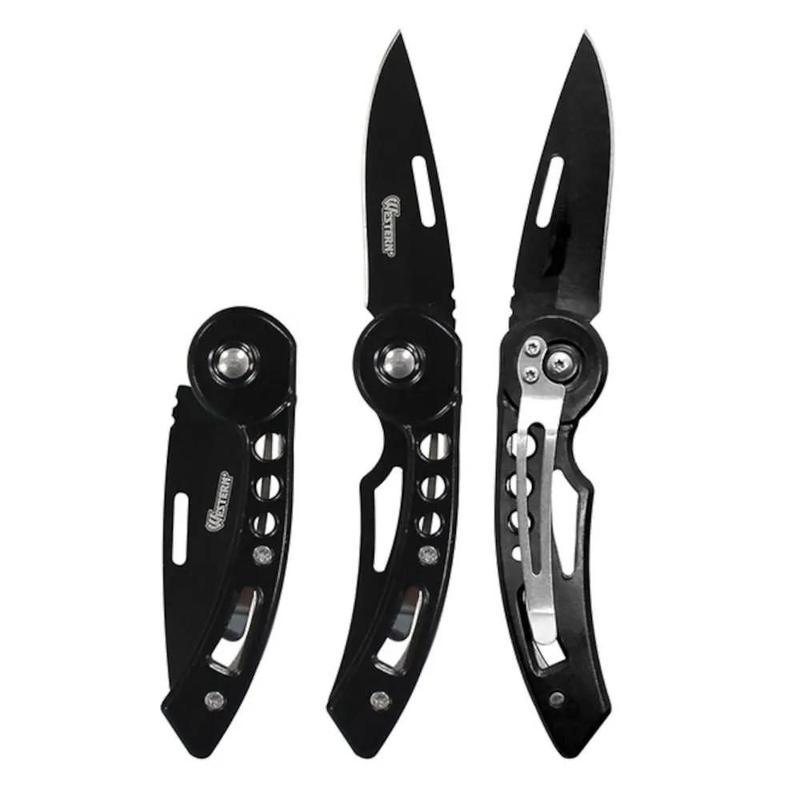 Canivete Tático Dobrável P/Pesca e Caça Aço Inox Com Abridor Western ...