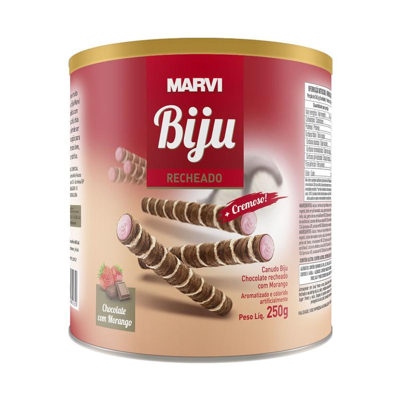 Canudo Biju Recheado Chocolate Com Morango 250G Marvi - Marvi alimentos ...