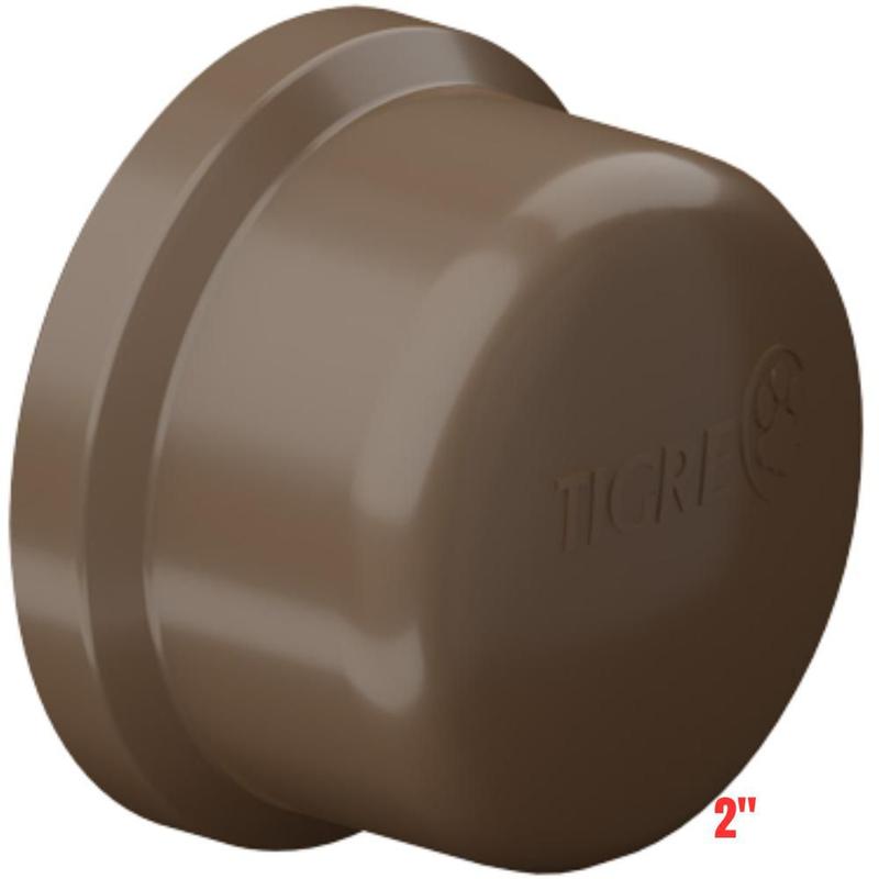 Cap Tampão Soldável PVC Marrom Para Tampar Canos E Tubos De Água Fria 2 ...