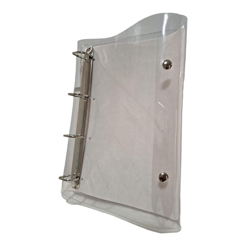 Capa Caderno A4 Fichário PVC Cristal Com ferragem 4 argolas - JR MIX - Outros Instrumentos ...