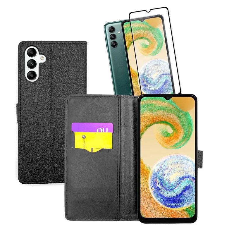 Capa Capinha Carteira Samsung Galaxy A04s + Película De Vidro 3D ...