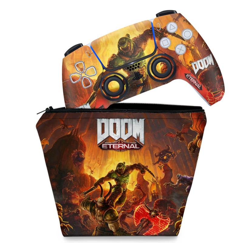 Capa Case e Skin Compatível PS5 Controle - Doom Eternal - Pop Arte ...